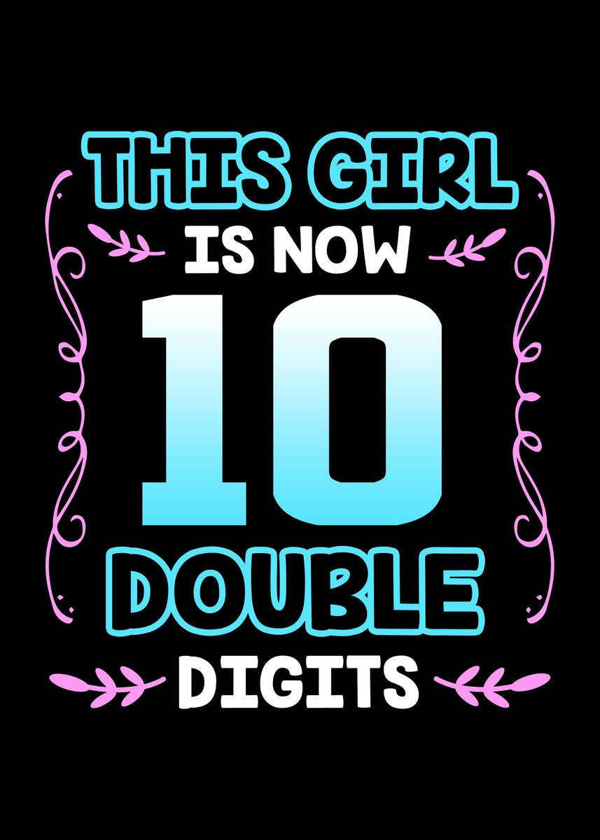 'Double Digit Girl' Poster, picture, metal print, paint by FunnyGifts ...