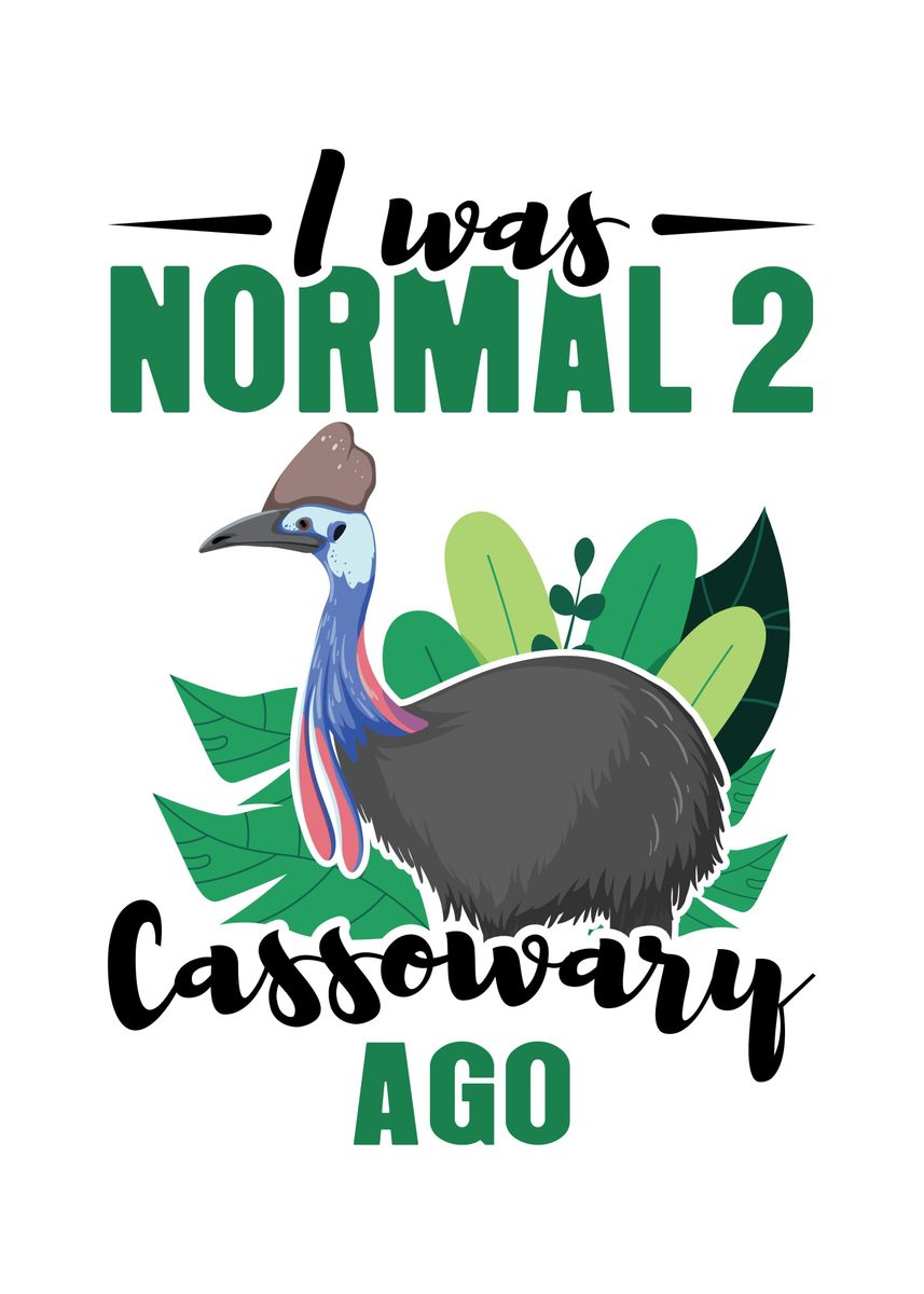 'Cassowary' Poster, picture, metal print, paint by Sebastian Wünsche ...