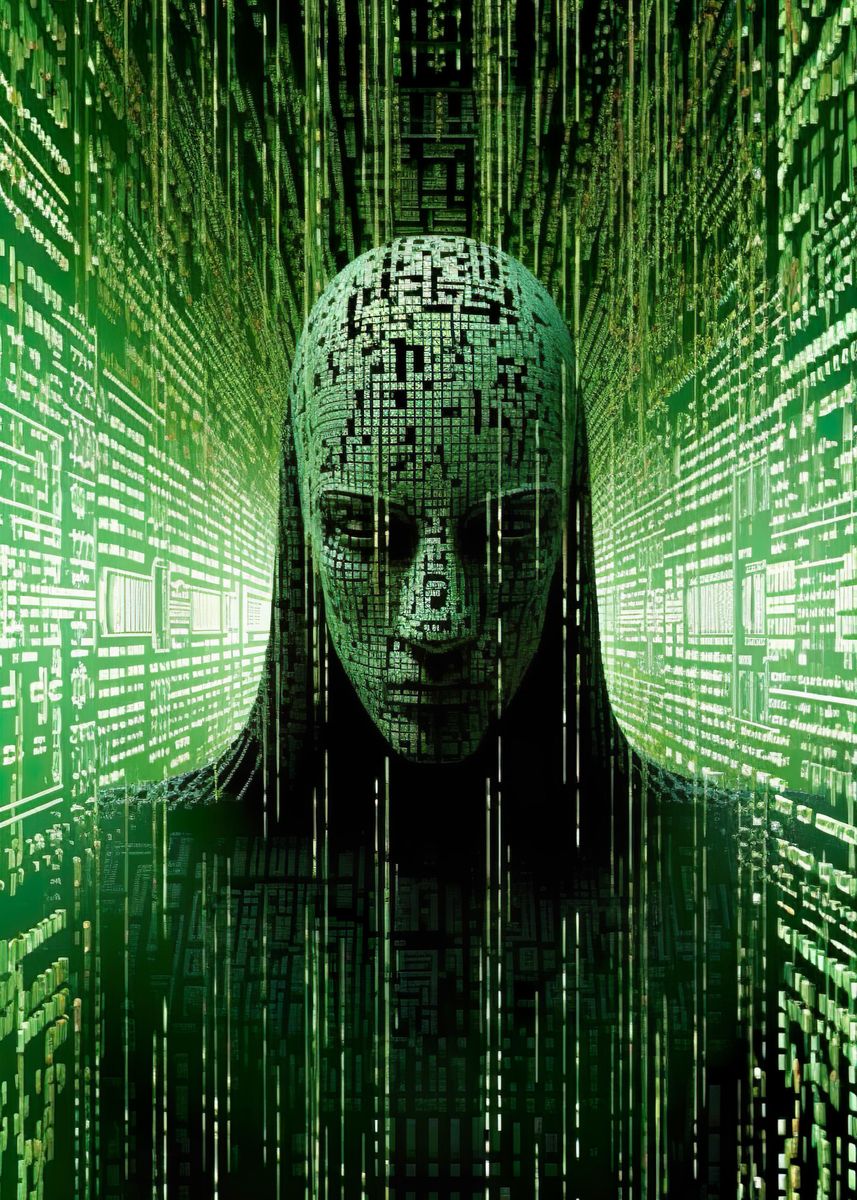 'Pixelated Portrait' Poster, picture, metal print, paint by TESSERACT ...