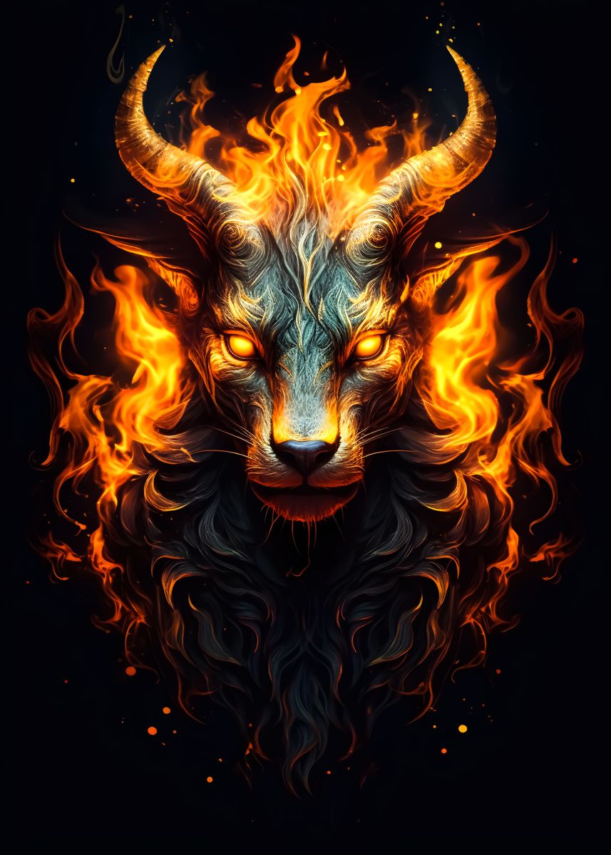 'The Aligned Horns' Poster, picture, metal print, paint by Chirag Dudhat | Displate