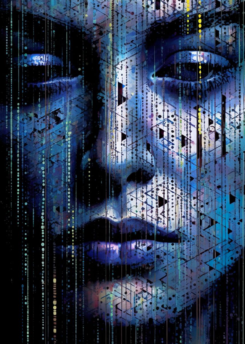 'Binary Patterns' Poster, picture, metal print, paint by TESSERACT 07 ...