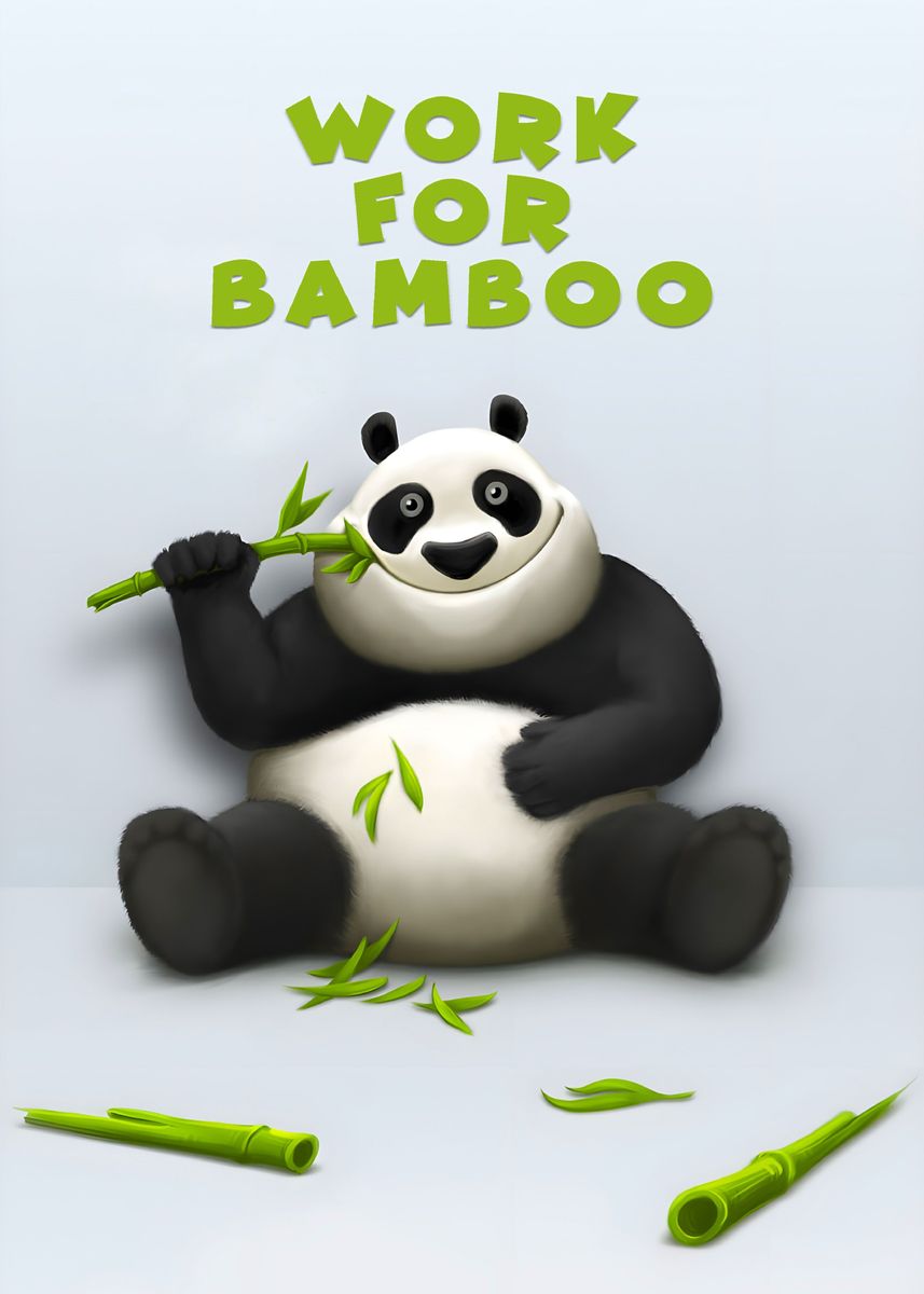 'Work for Panda' Poster, picture, metal print, paint by HOLOSOMNIA ...
