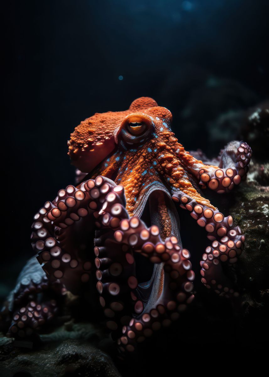 'Majestic octopus' Poster, picture, metal print, paint by Zooscape ...
