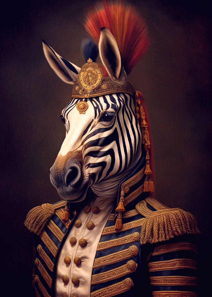 'Zebra poster' Poster, picture, metal print, paint by Tapu Vlad | Displate