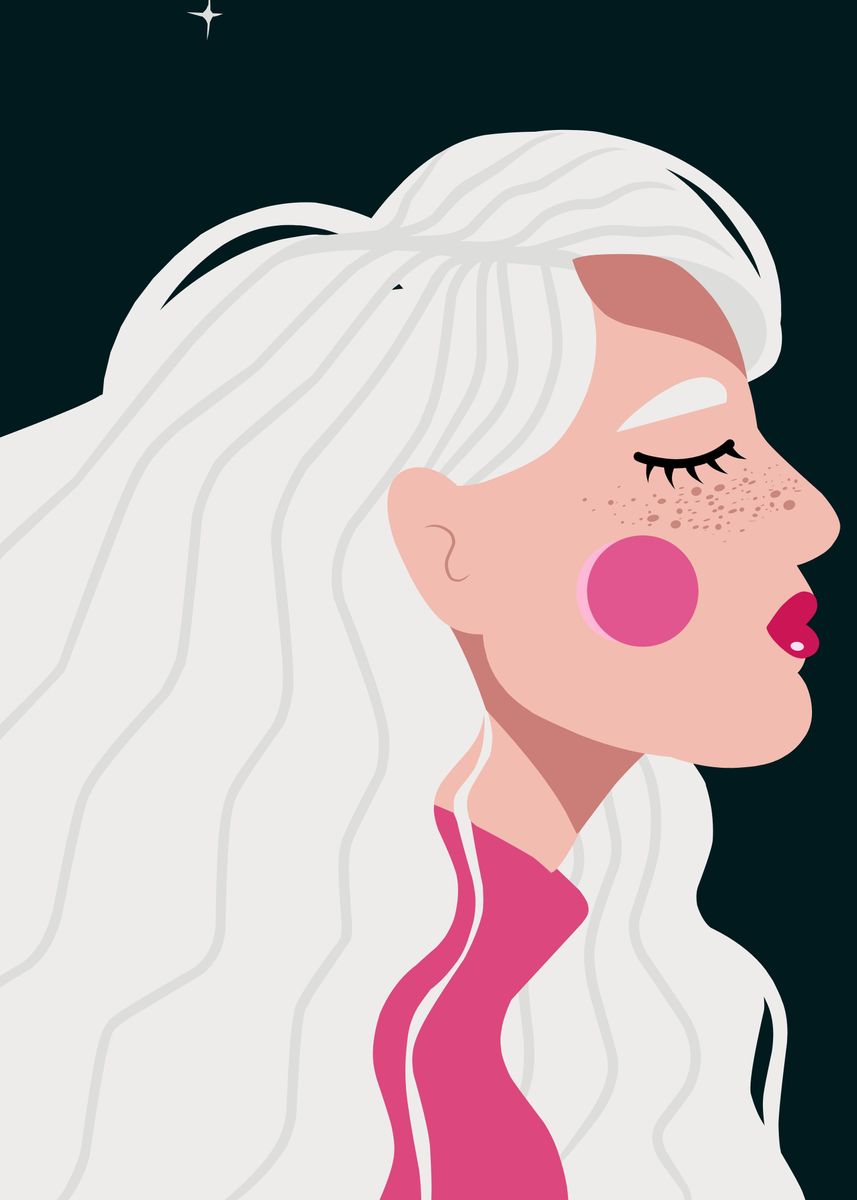 'women star' Poster, picture, metal print, paint by tarin muj | Displate