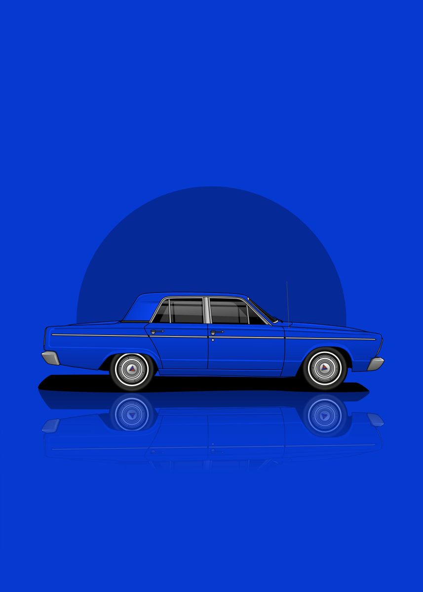 '1966 Chrysler Valiant VC' Poster, picture, metal print, paint by Dodi ...