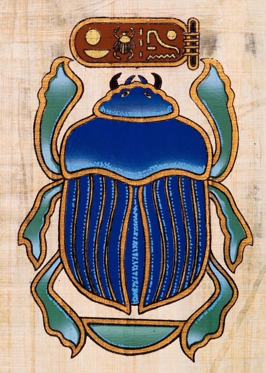 'The scarab Khepera' Poster, picture, metal print, paint by Anil Gamble ...