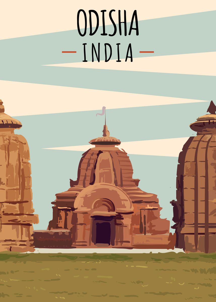 'Odisha' Poster, picture, metal print, paint by Le Thi Thu Hien | Displate