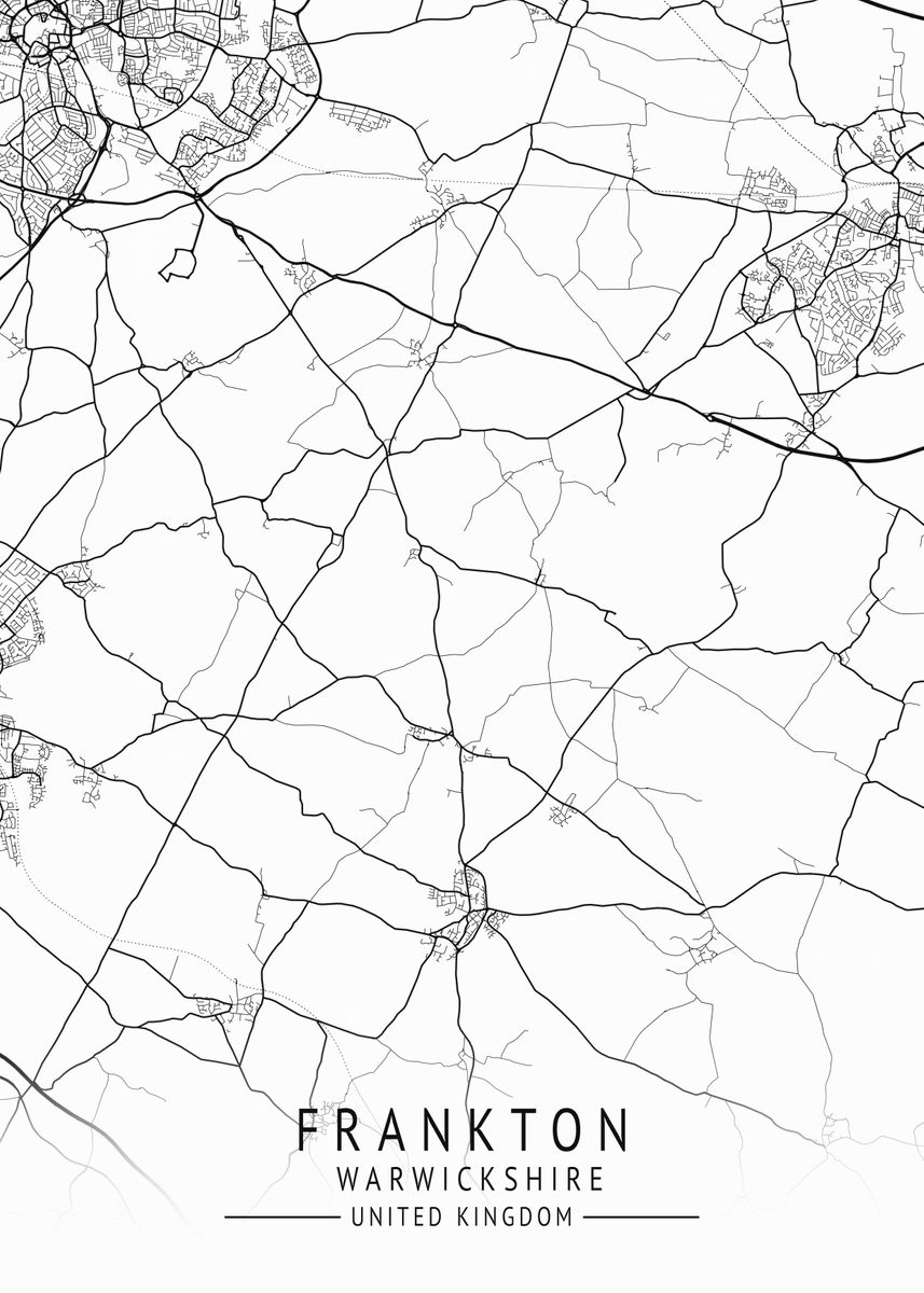 'Frankton UK City Map' Poster, picture, metal print, paint by Gigi Bgm ...