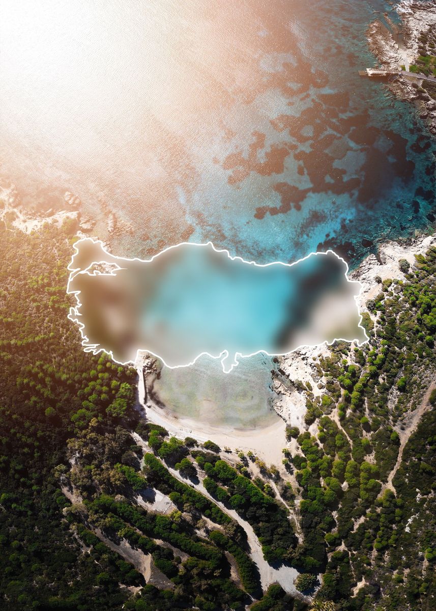 'Turkey Country Map' Poster, picture, metal print, paint by Visitify ...