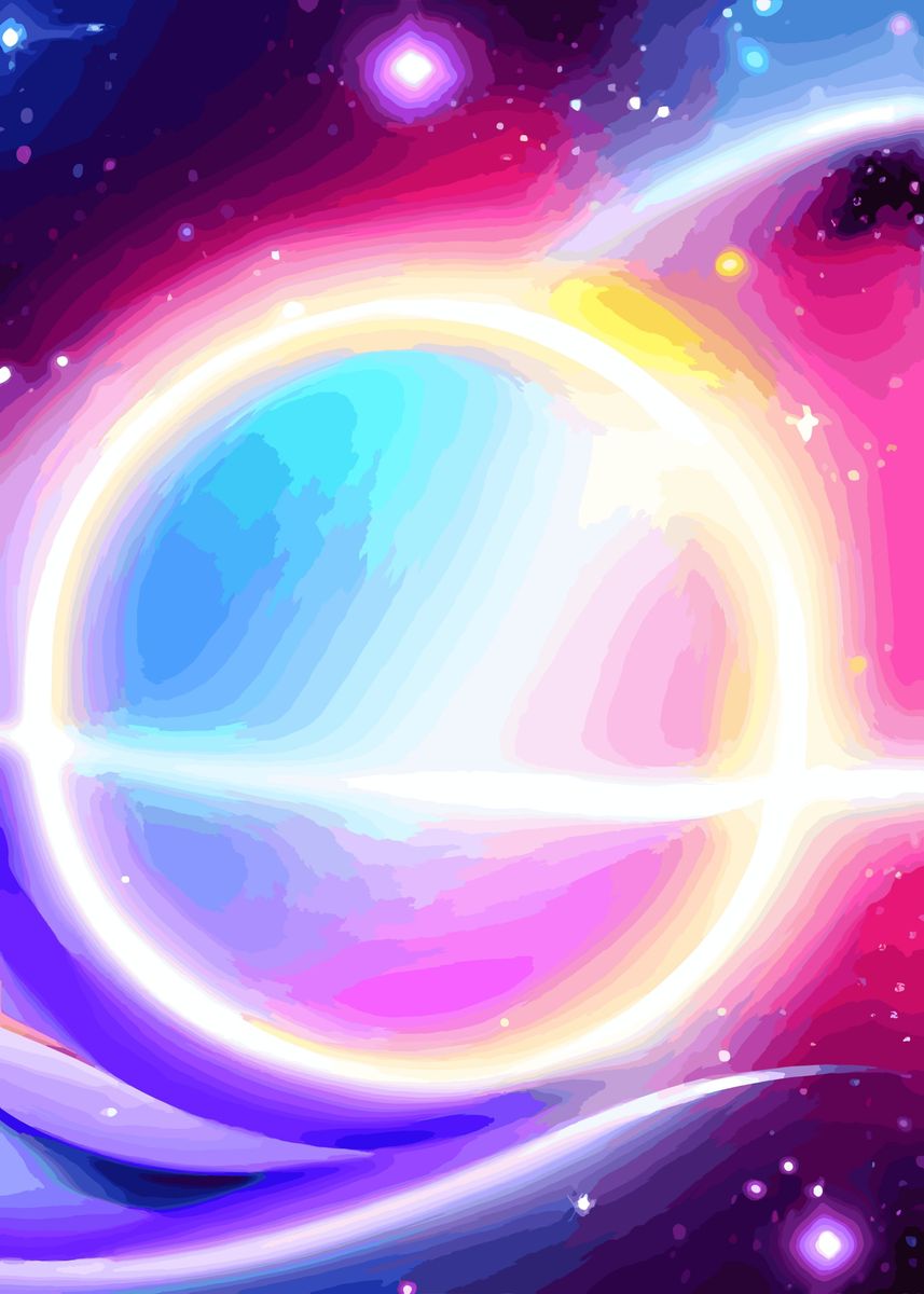 'Abstract Colorful Planet' Poster, picture, metal print, paint by Art ...