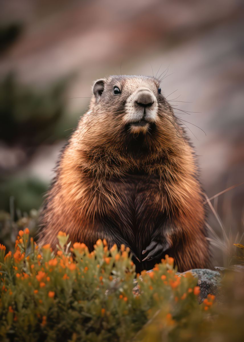 'Graceful marmot' Poster, picture, metal print, paint by Zooscape ...