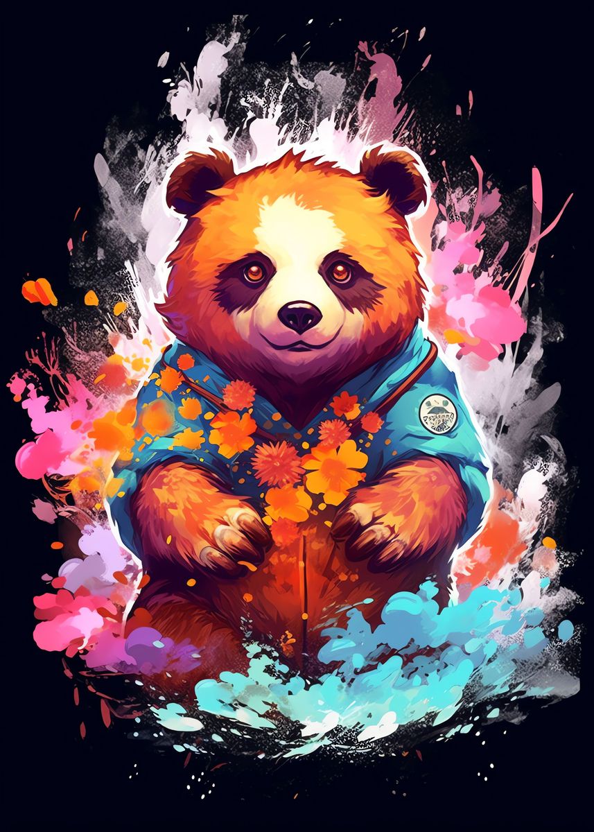 'Baby Orange Bear' Poster by Tom Meomeo | Displate