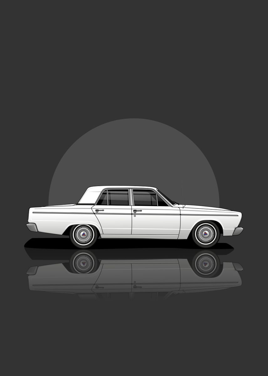 '1966 Chrysler Valiant VC' Poster, picture, metal print, paint by Dodi ...
