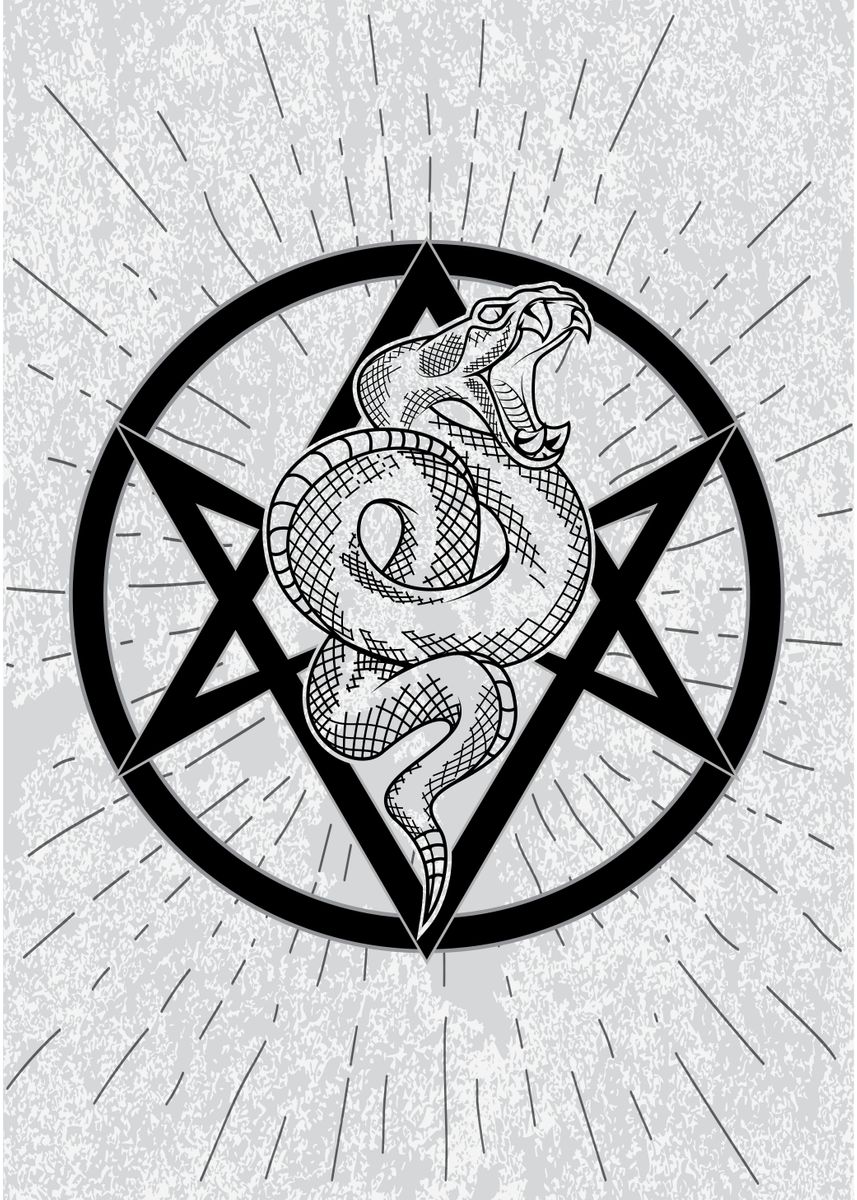 'unicursal hexagram thelema' Poster, picture, metal print, paint by ...