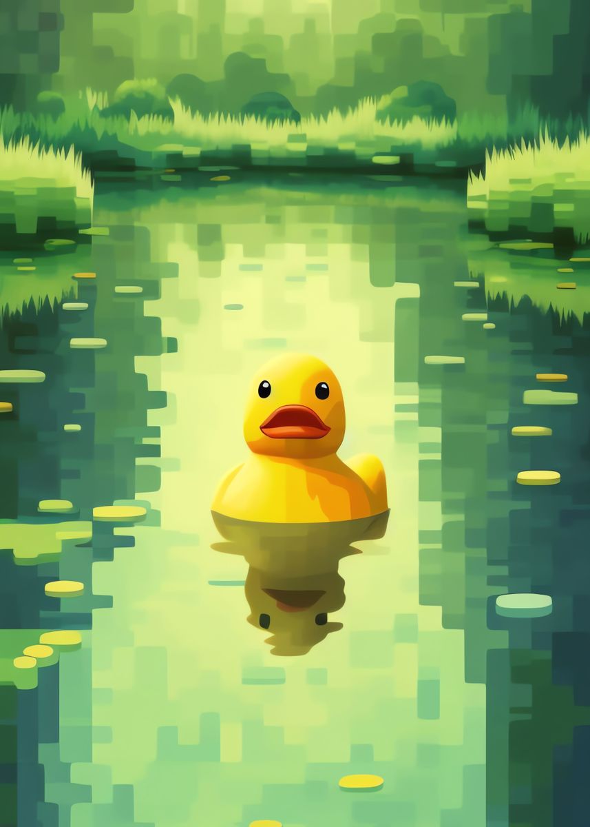 'alone duck' Poster, picture, metal print, paint by My Legion | Displate