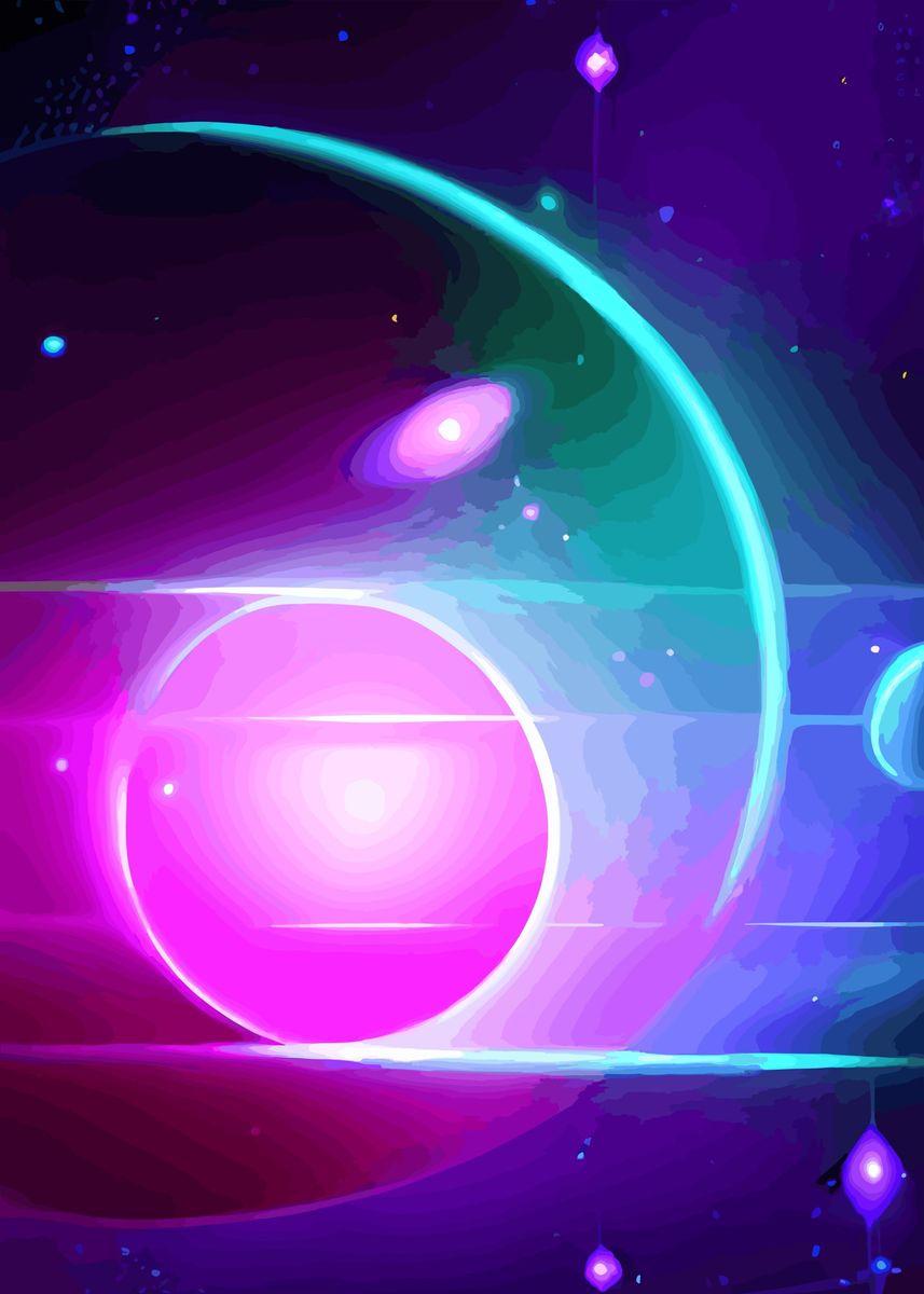 'Abstract Galaxy Space Art' Poster, picture, metal print, paint by Art ...