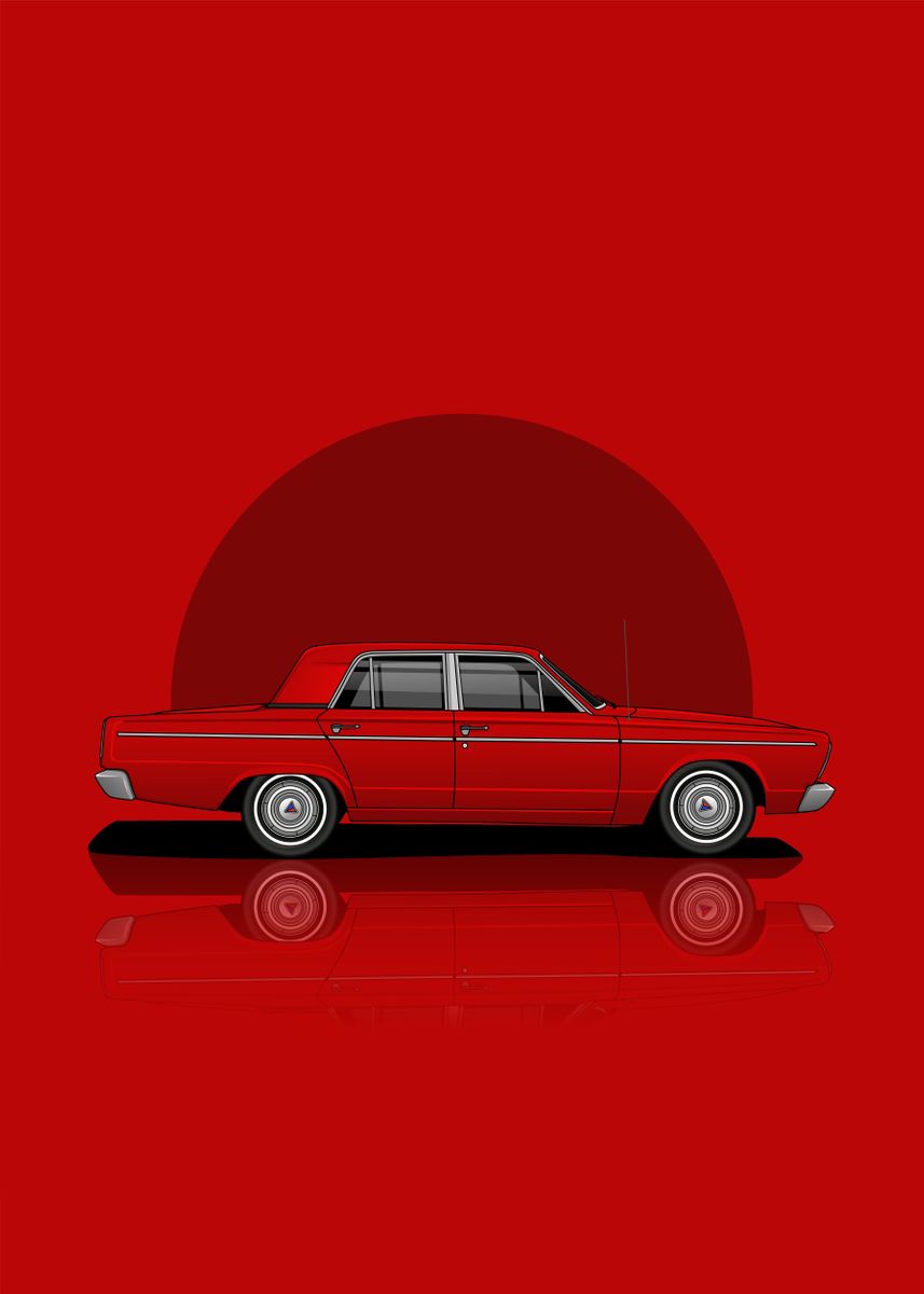 '1966 Chrysler Valiant VC' Poster by Dodi Firdaus | Displate