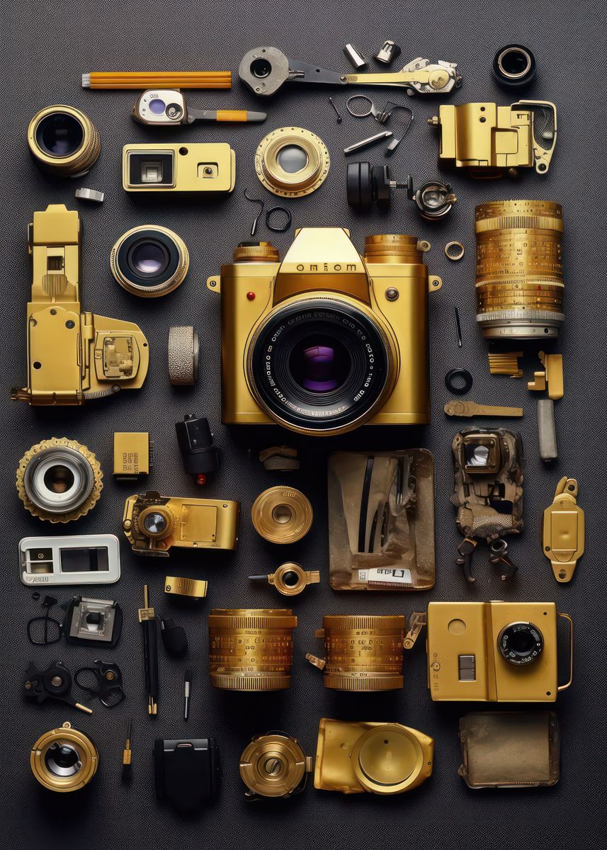 'Knolling Camera Gear' Poster by jodotodesign | Displate