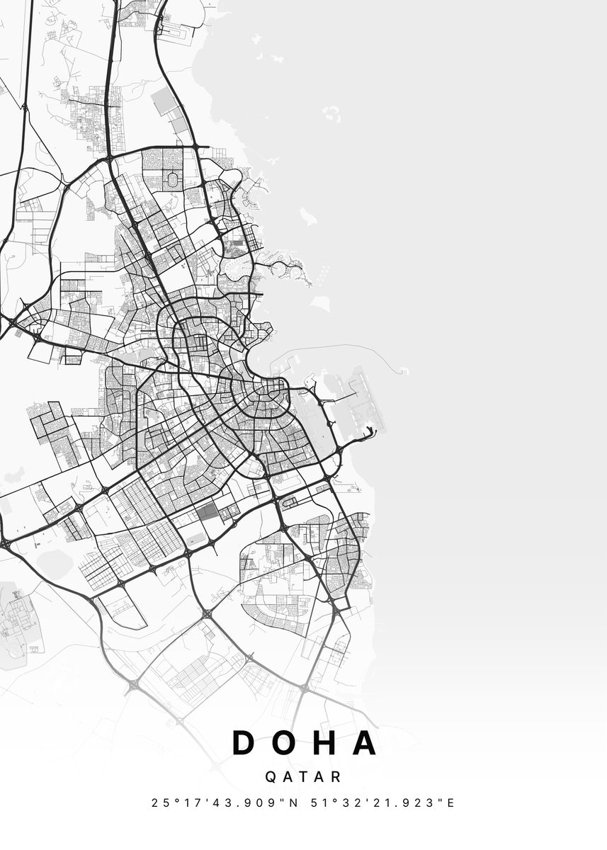 'Doha Qatar' Poster, picture, metal print, paint by Kemi | Displate