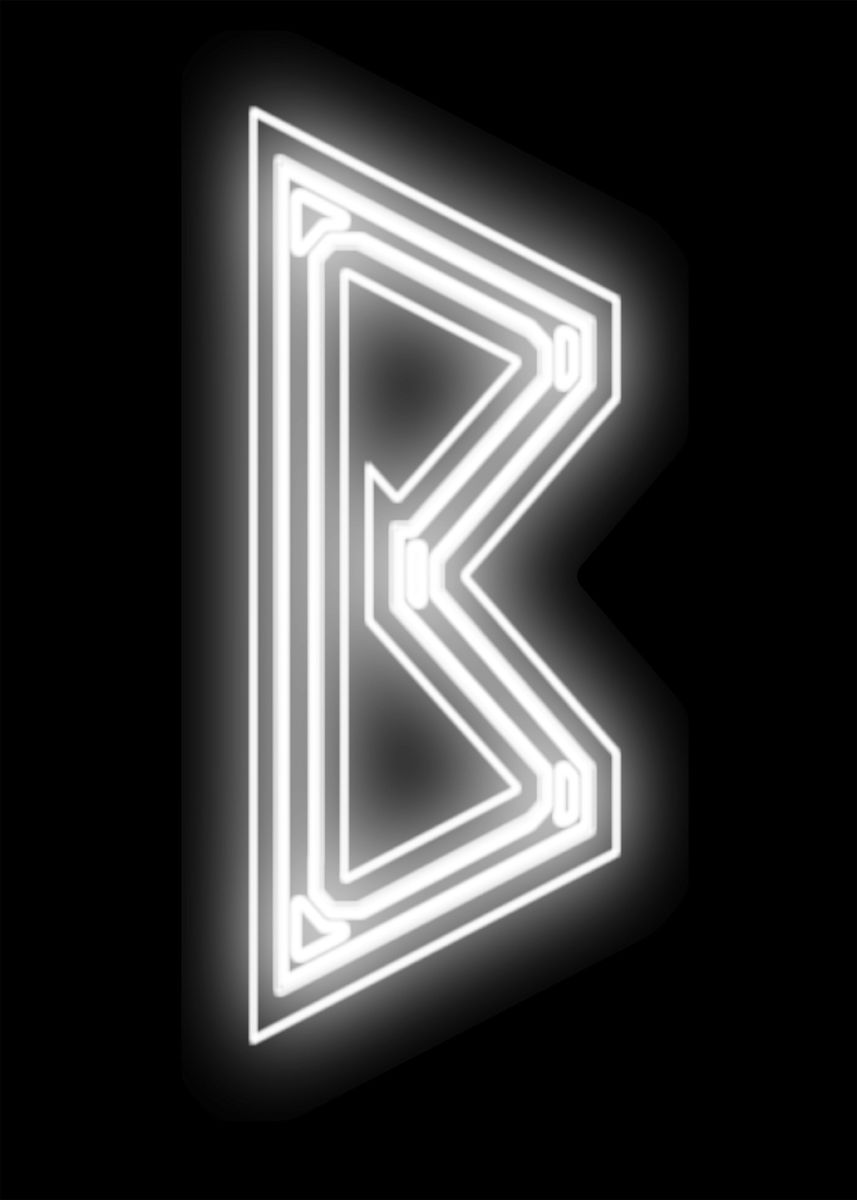 'B Letter' Poster, picture, metal print, paint by wiwin wijaya | Displate