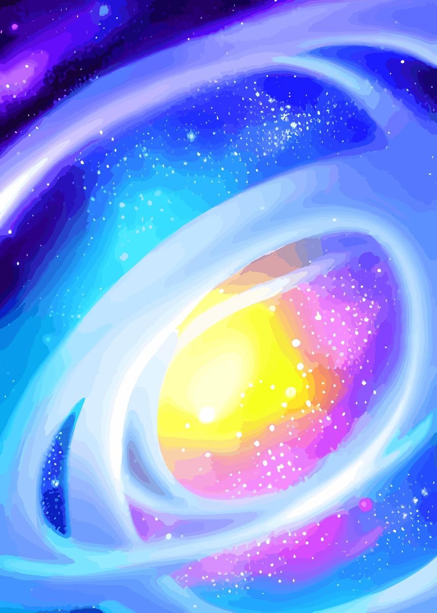 'Abstract Milky Way Galaxy' Poster, picture, metal print, paint by Art ...