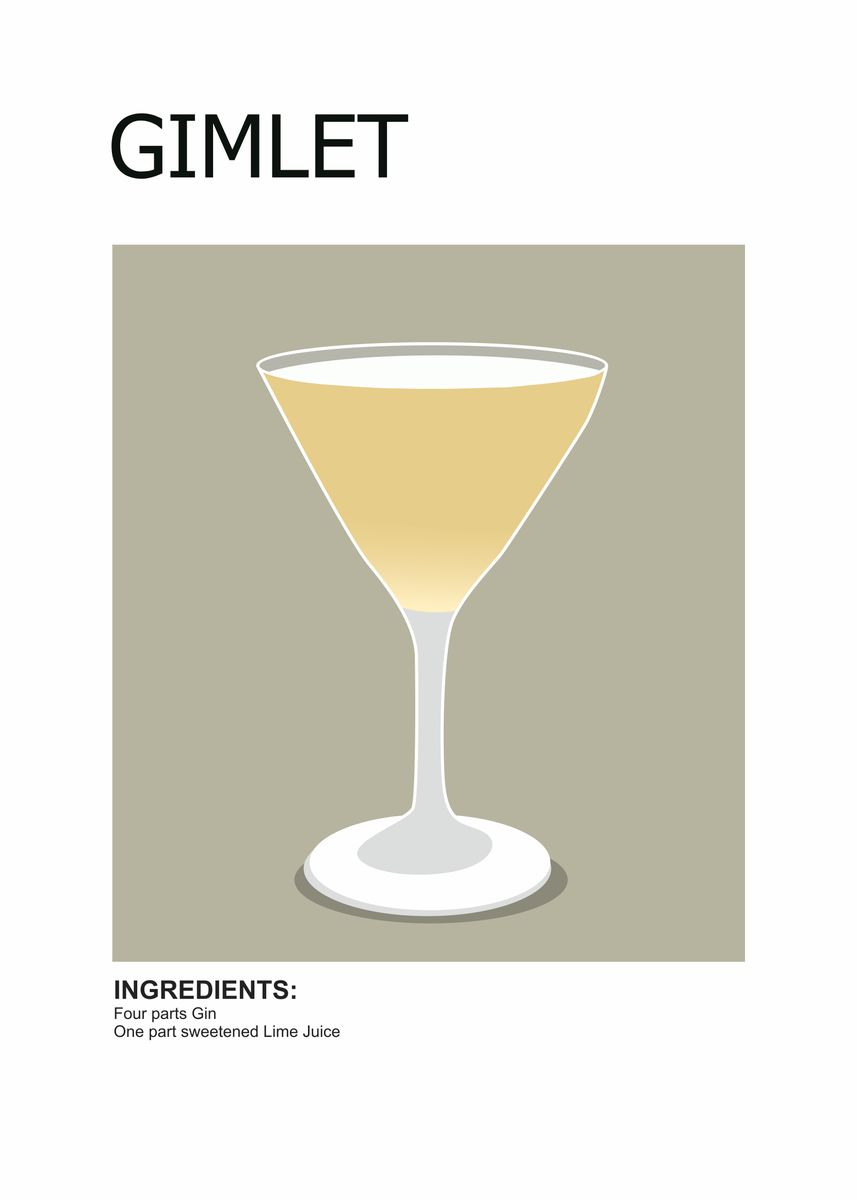 'gimlet' Poster, picture, metal print, paint by Ratna Mutia Dewi | Displate