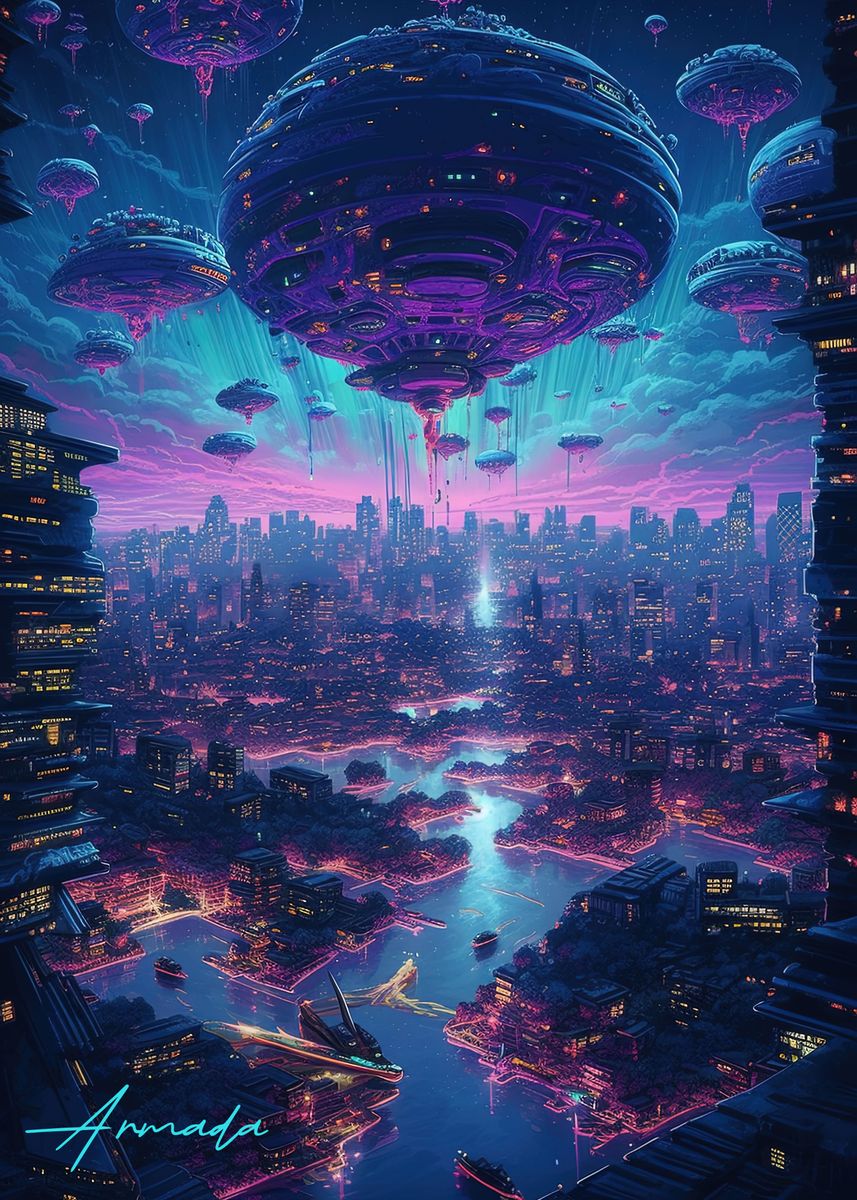 'The Arrival Alien Invasion' Poster, picture, metal print, paint by The ...