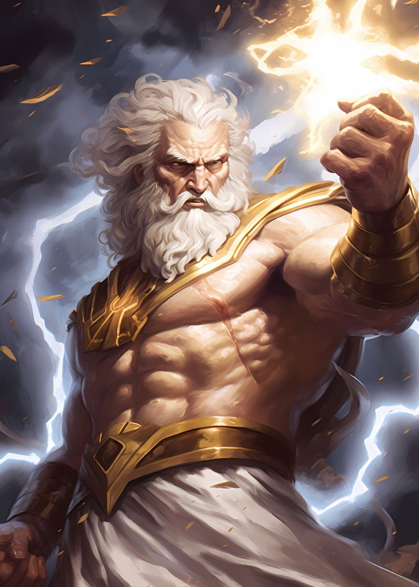 'Mighty Zeus' Poster, picture, metal print, paint by GoodLifeImages ...