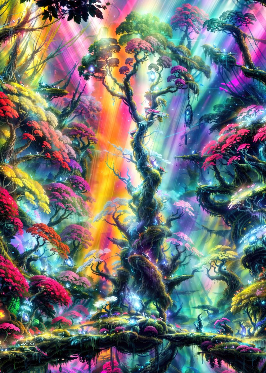 'Magic tree in forest' Poster by AnnArtshock Pavlova | Displate