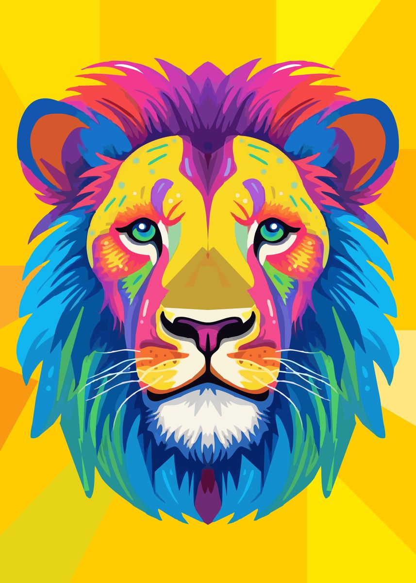 'Lion head' Poster by arif purnomo | Displate