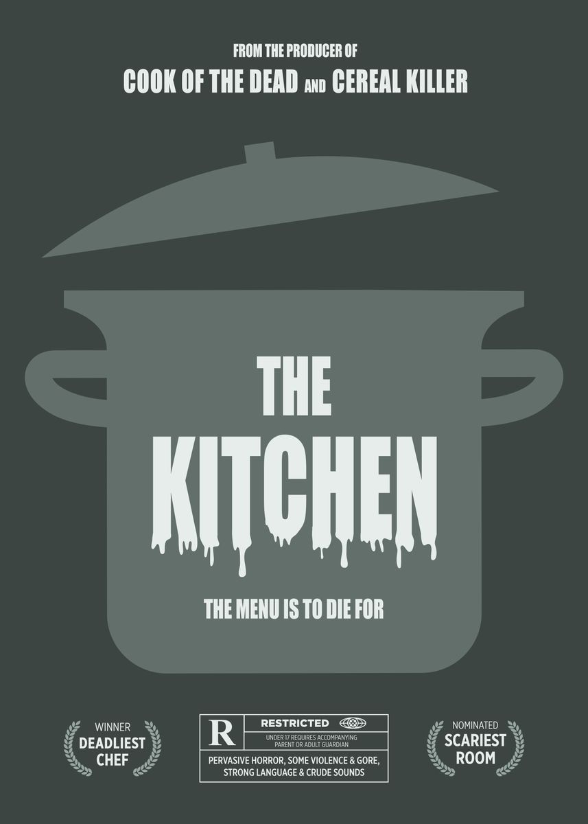 'The Kitchen Horror Parody' Poster, picture, metal print, paint by ...
