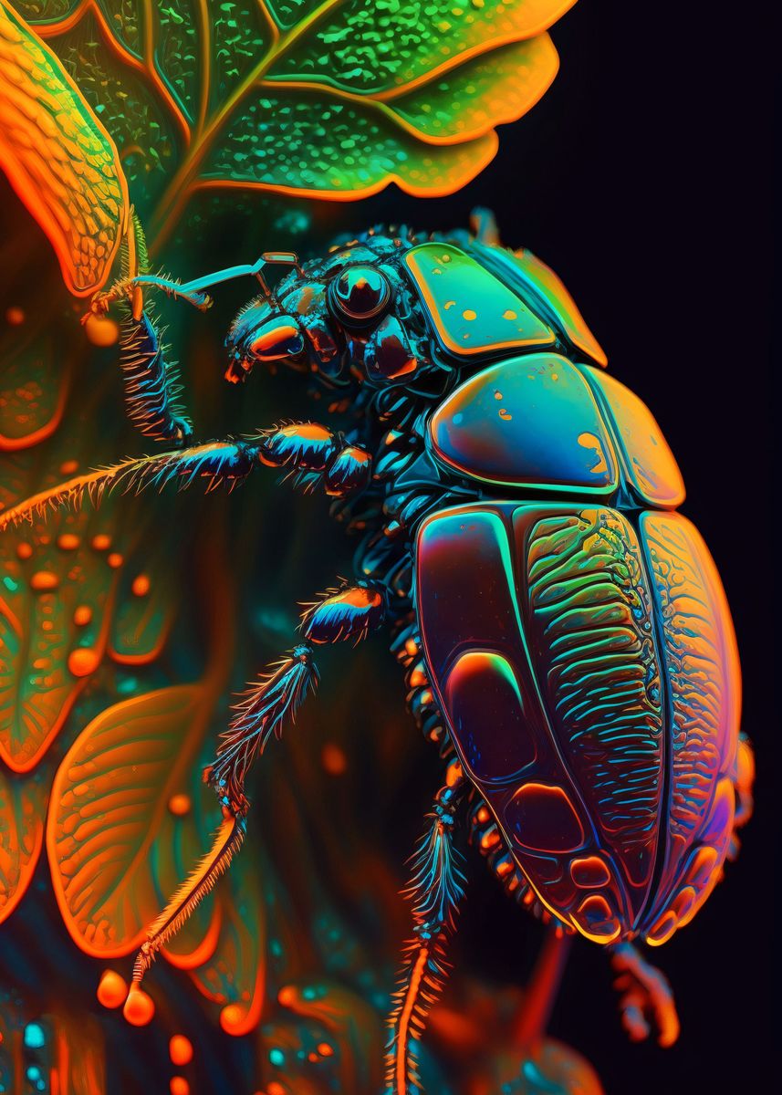 'Bark Gnawing Beetles' Poster, picture, metal print, paint by Hipolito ...