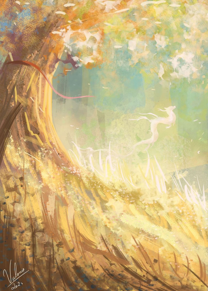 'The tree spirit' Poster, picture, metal print, paint by Margaux Butet ...