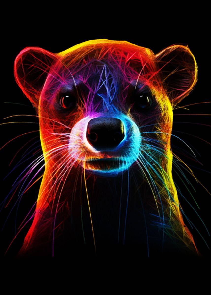 'Neon Seal' Poster, picture, metal print, paint by Fachrul Abqary ...