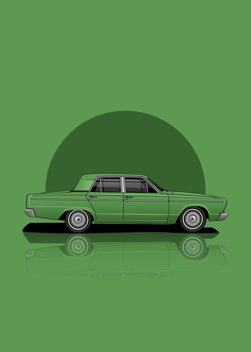 '1966 Chrysler Valiant VC' Poster, picture, metal print, paint by Dodi ...