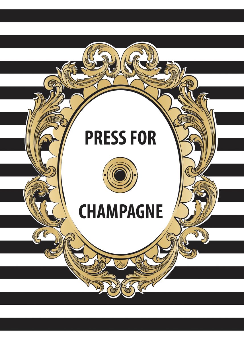 'Champagne Button' Poster by Martina | Displate
