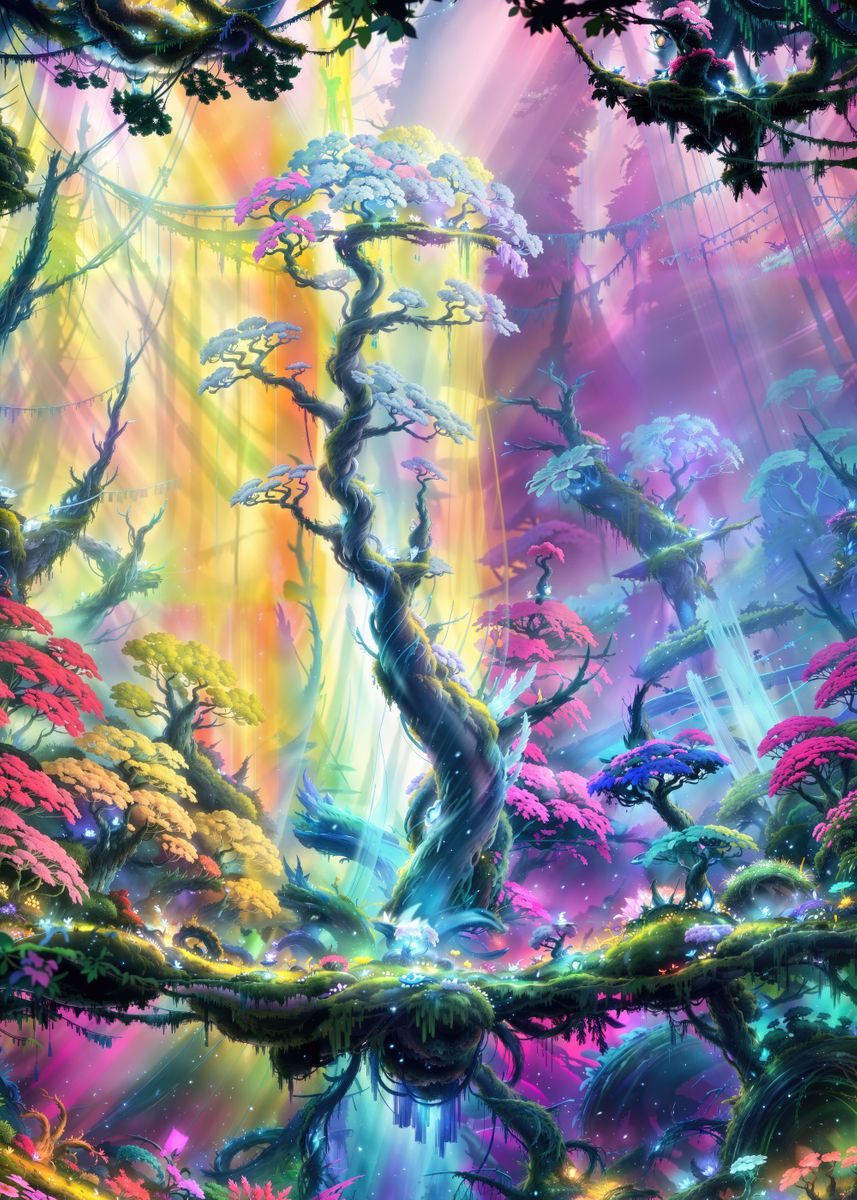 'Magic tree' Poster, picture, metal print, paint by AnnArtshock Pavlova ...