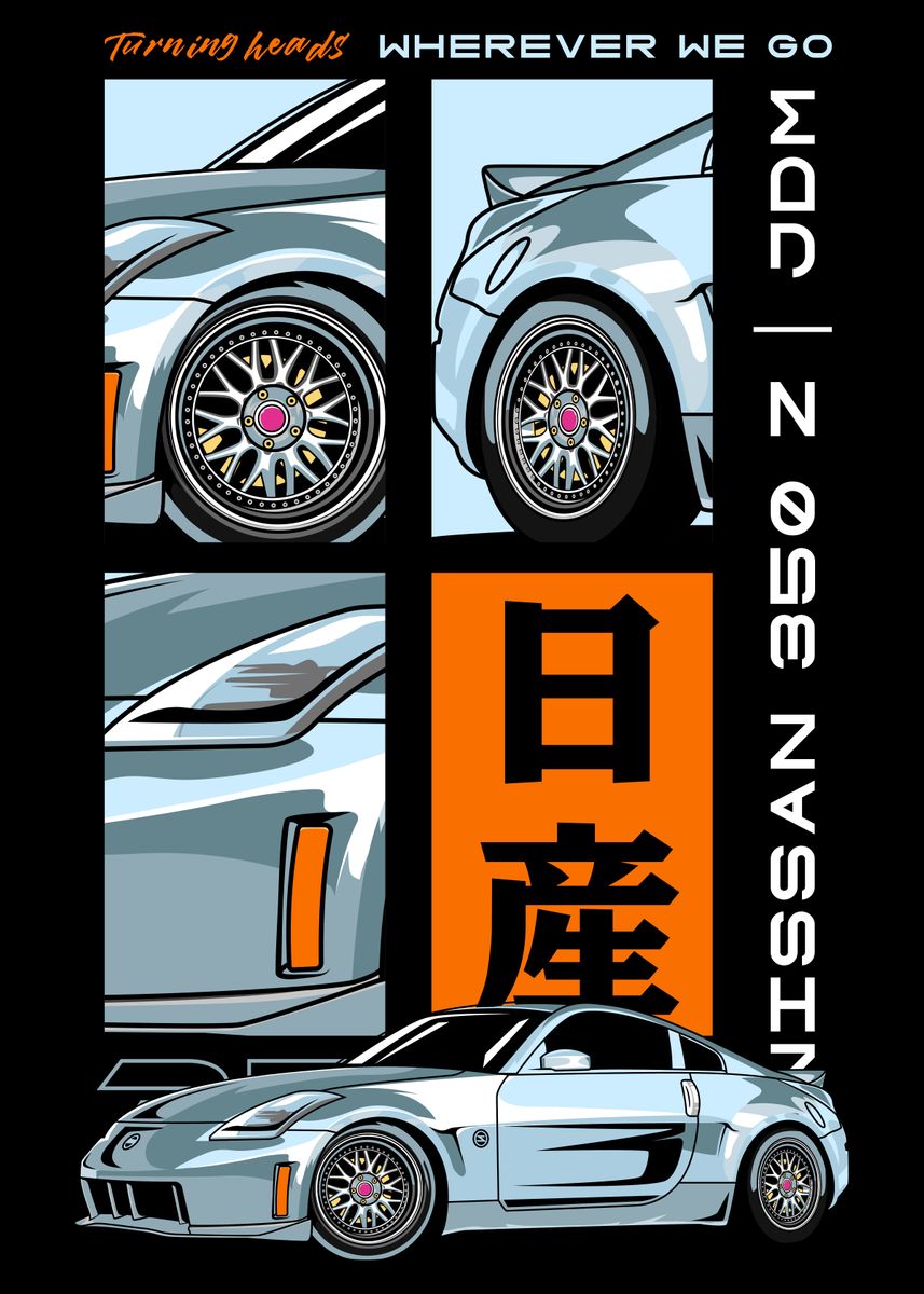 'Legendary 350Z Car' Poster, picture, metal print, paint by Mikhaila ...
