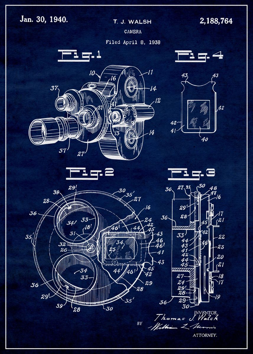 'Camera Colour Filter 1940' Poster, picture, metal print, paint by ...