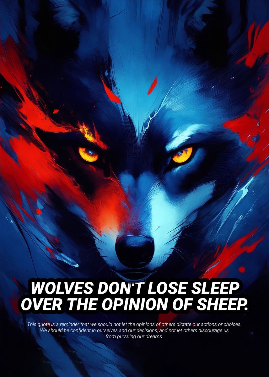 'Wolf Fire Abstract' Poster, picture, metal print, paint by FlyingBlade ...