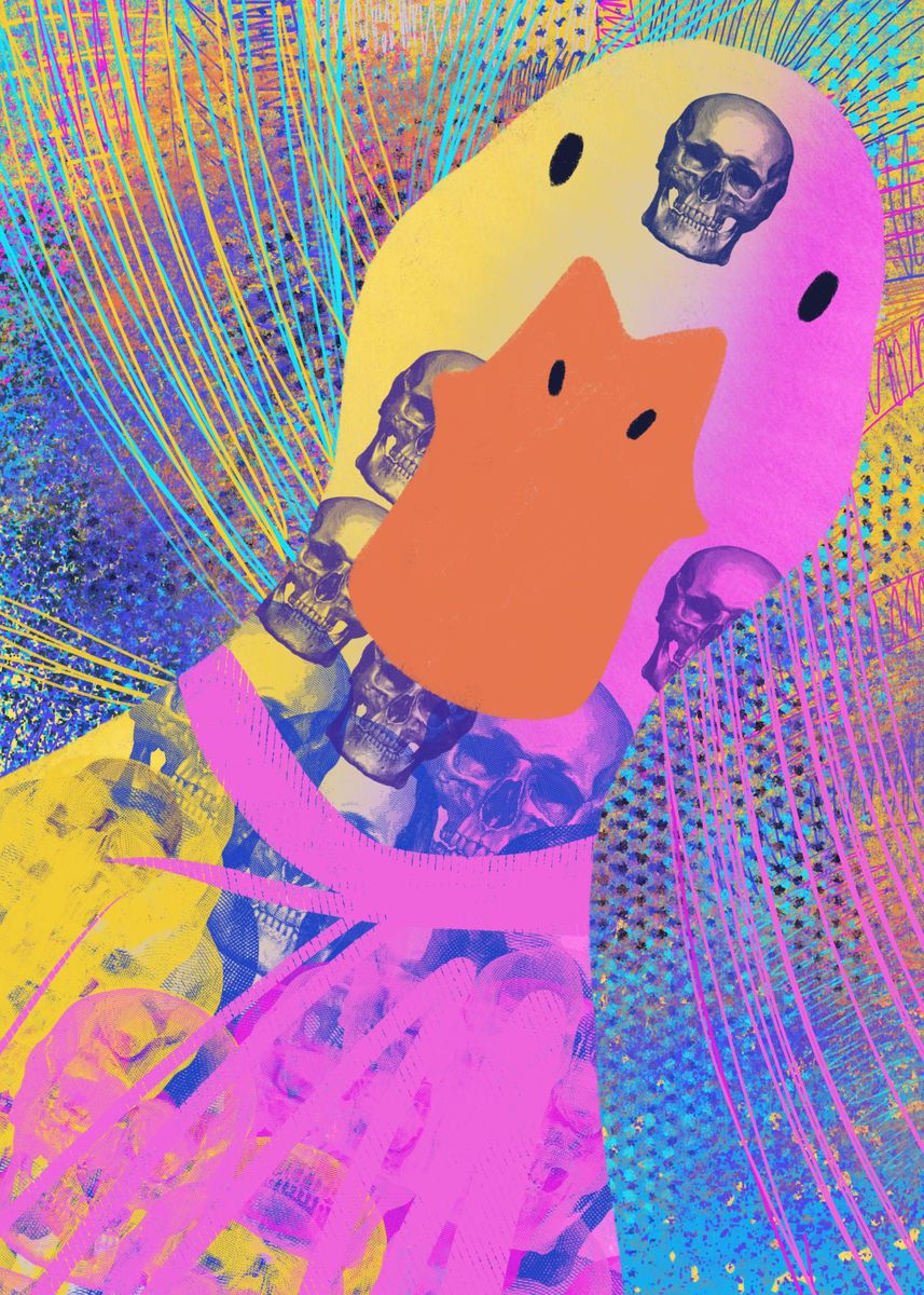 'The Duck of Judgment' Poster, picture, metal print, paint by masn ...