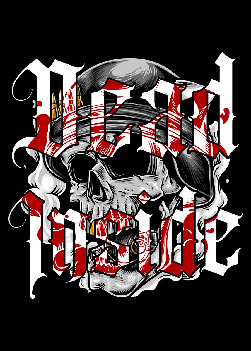 'DEAD INSIDE' Poster, picture, metal print, paint by DD ART | Displate