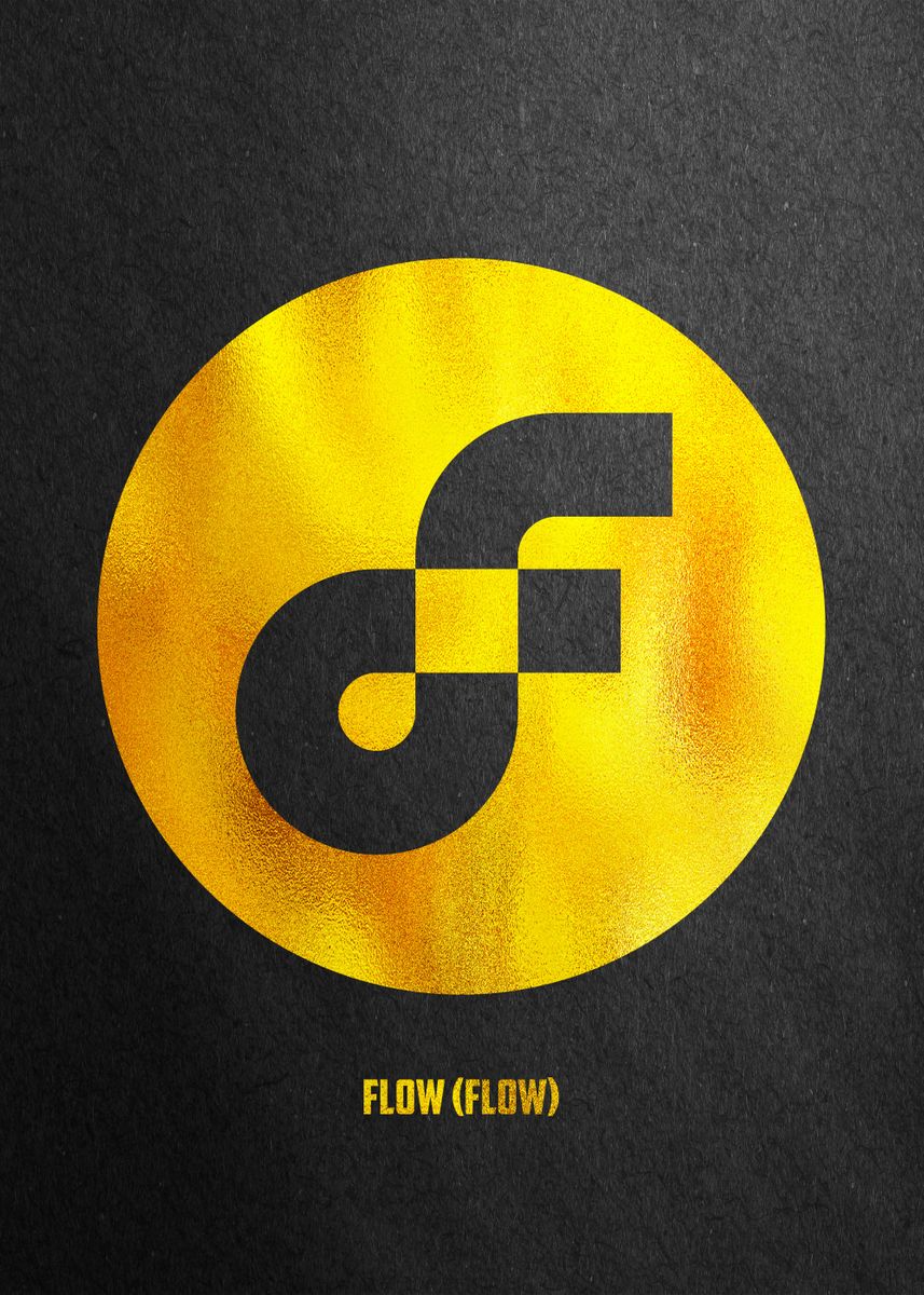 'FLOW Coin' Poster, picture, metal print, paint by Trending Music Retro ...