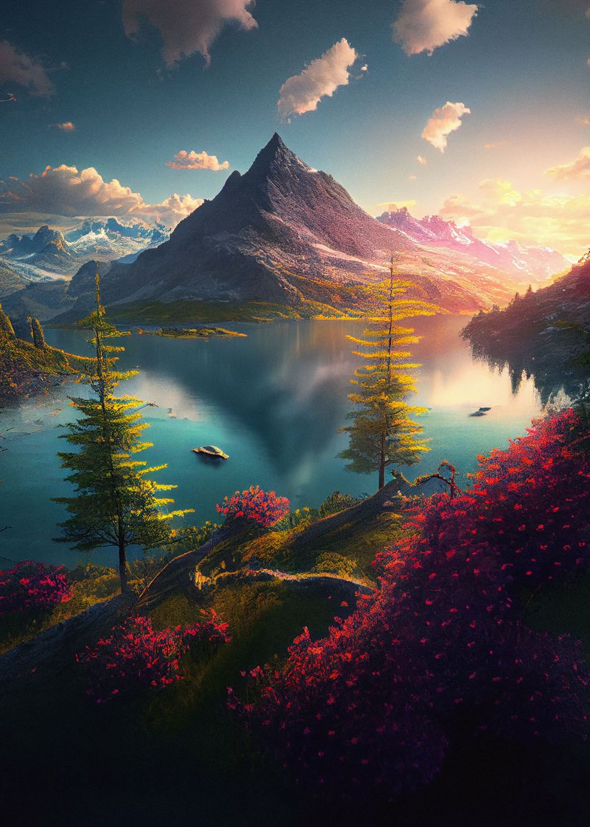 'Nature Landscape' Poster, picture, metal print, paint by Ander HaRRy ...