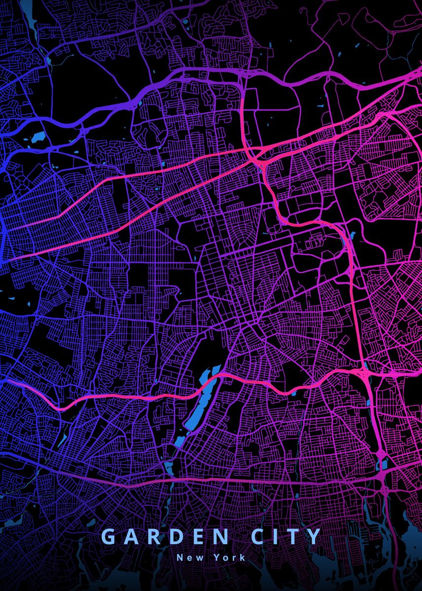 'Garden City' Poster, picture, metal print, paint by Deeo | Displate