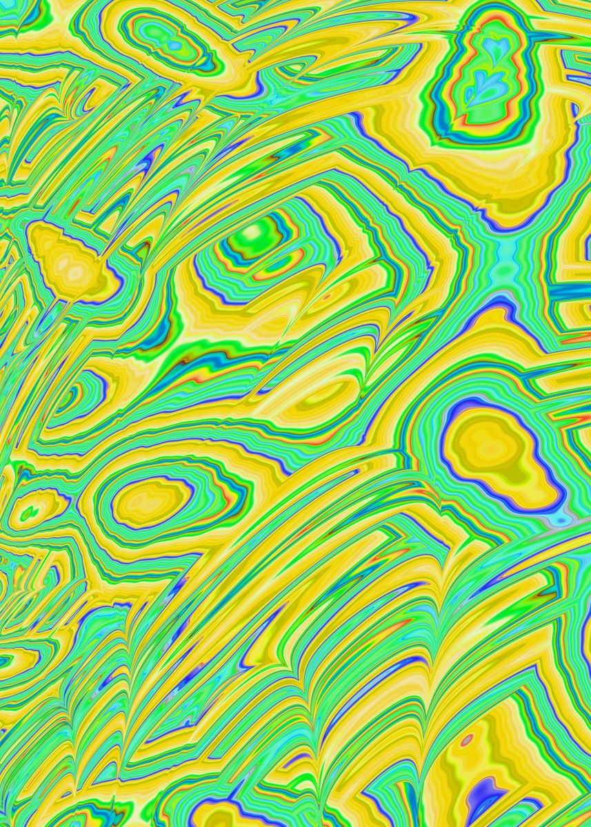 'Colorful Abstract Fractal' Poster, picture, metal print, paint by ...