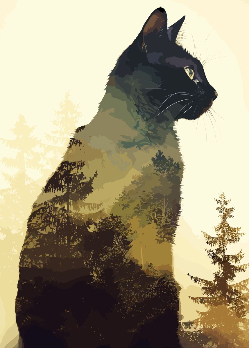 'Animal Nature Cat Travel' Poster, picture, metal print, paint by Art ...