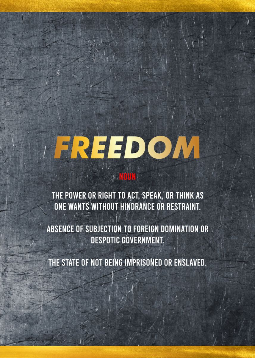 'freedom' Poster, picture, metal print, paint by Exclusive posters ...