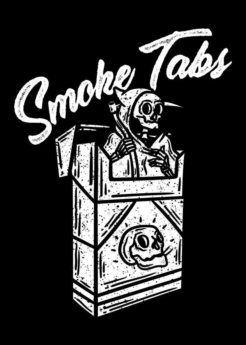 'Smoke Tabs' Poster, picture, metal print, paint by DD ART | Displate